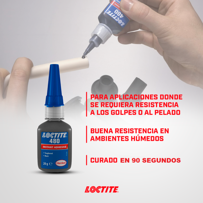 LOCTITE 480, Adhesivo Instantaneo, Tenaz - TCI ELSALVADOR